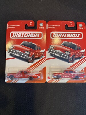 MATCHBOX TARGET RED EDITION 1959 DODGE CORONET POLICE CAR Lot of 2 | eBay