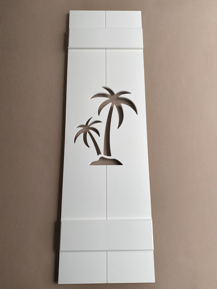 Custom Palm Tree Shutter, PVC Exterior Shutter, Sold Individually | eBay