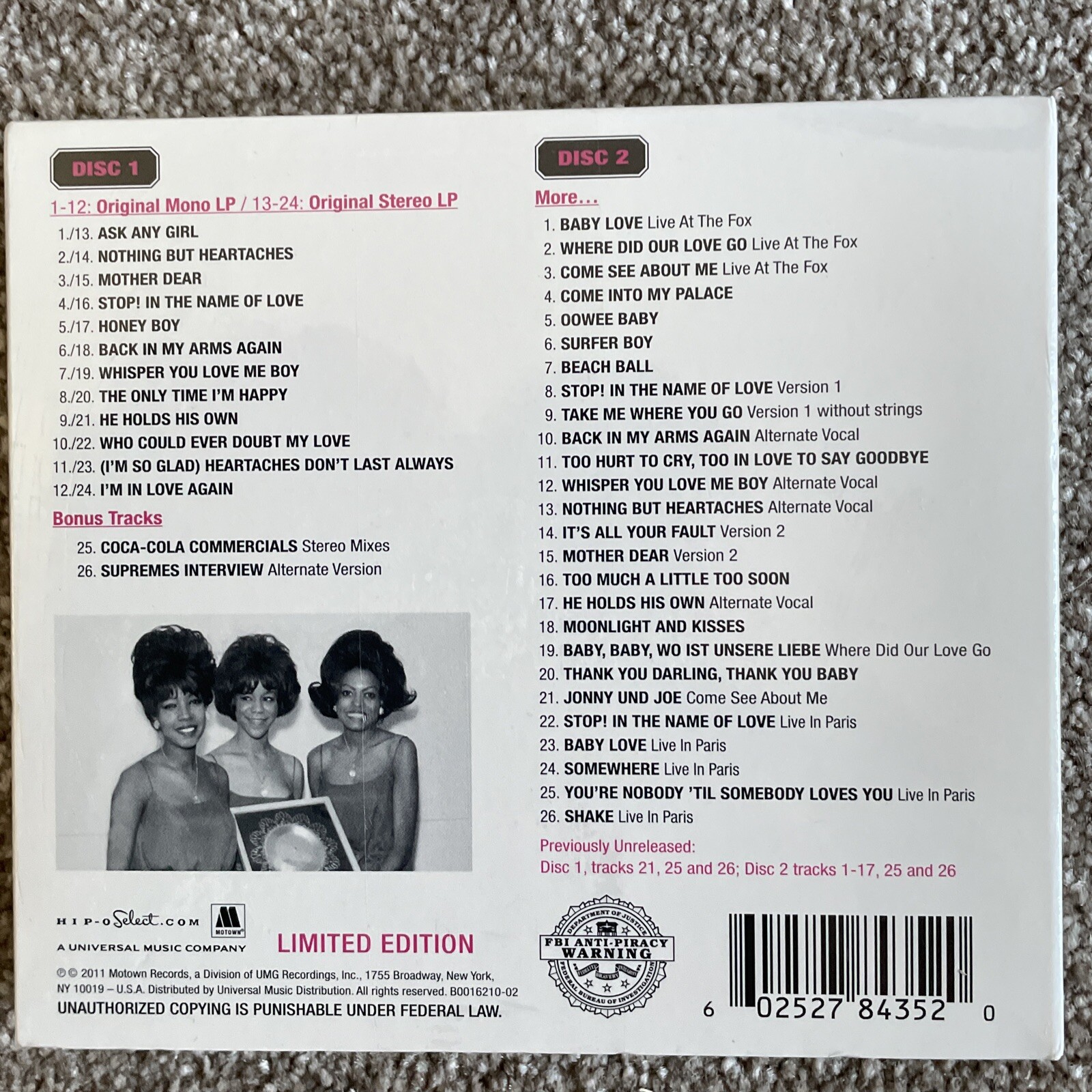 More Hits by the Supremes [Expanded Edition] by The Supremes (CD, 2011 ...