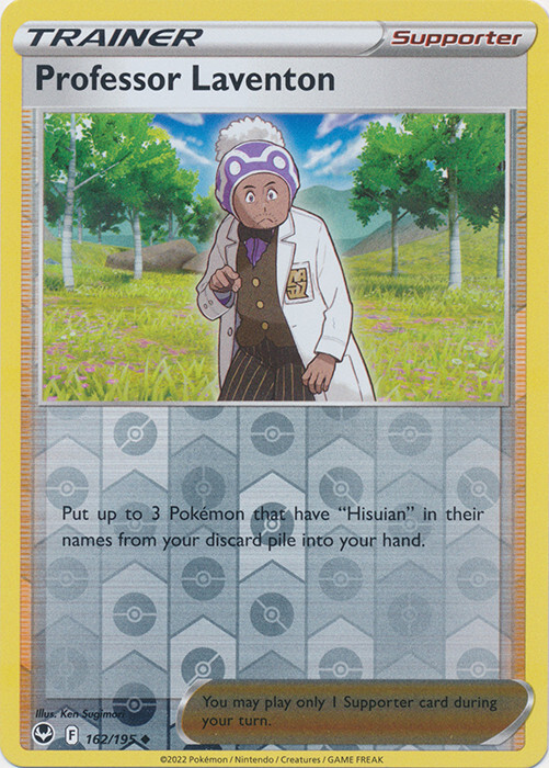 Pokemon Silver Tempest Professor Laventon Reverse Holo 162/195 | eBay