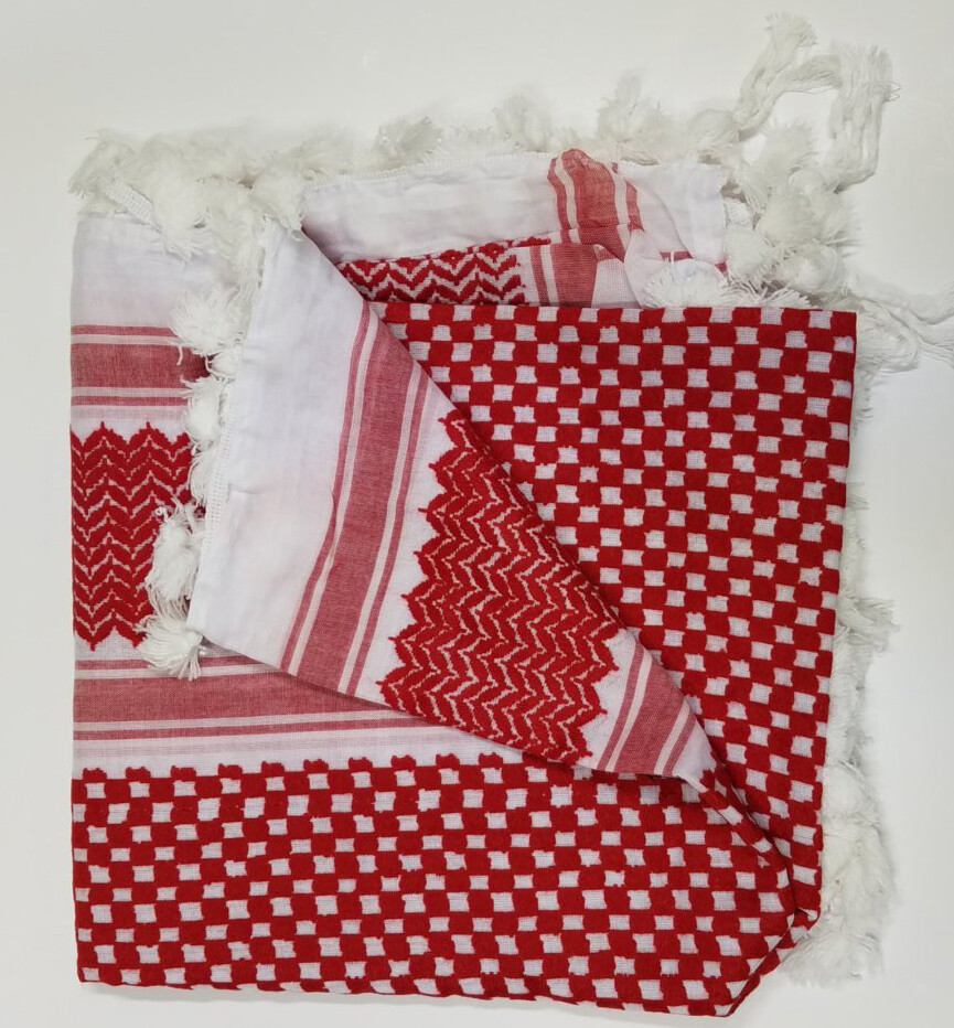 Original Traditional Palestinian Red Shawl Shemagh Kaffiah BEST Quality ...
