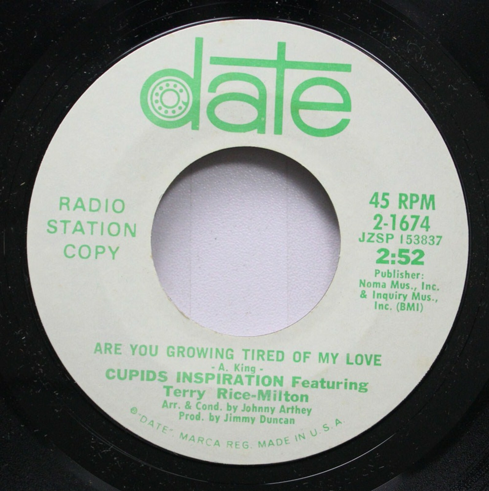 Rock Promo 45 Terry Rice-Milton - Are You Growing Tired Of My Love ...