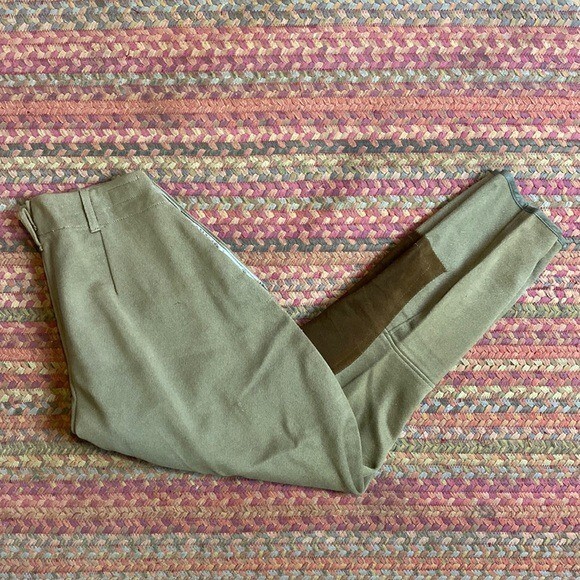1940s/50s VINTAGE CREAM & BROWN EQUESTRIAN PANTS - Gem