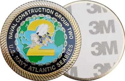 Naval Construction Group Two Command Flat ~ 2" x 2 mm thick | eBay