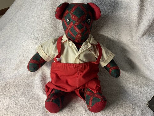 plaid teddy bear Hand Made. Stuffed With Poly-fil. Wonderful Stitching ...