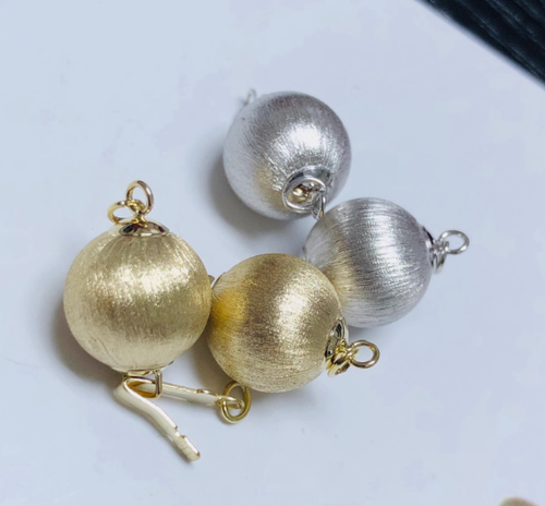 Pure AU585 14K Solid Gold Ball Clasp For Bracelet Necklace Jewelry DIY Findings | eBay