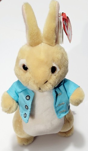 TY Peter Rabbit Cotton Tail Stuffed Animal 8 Inch Tan Plush Kids Toy ...
