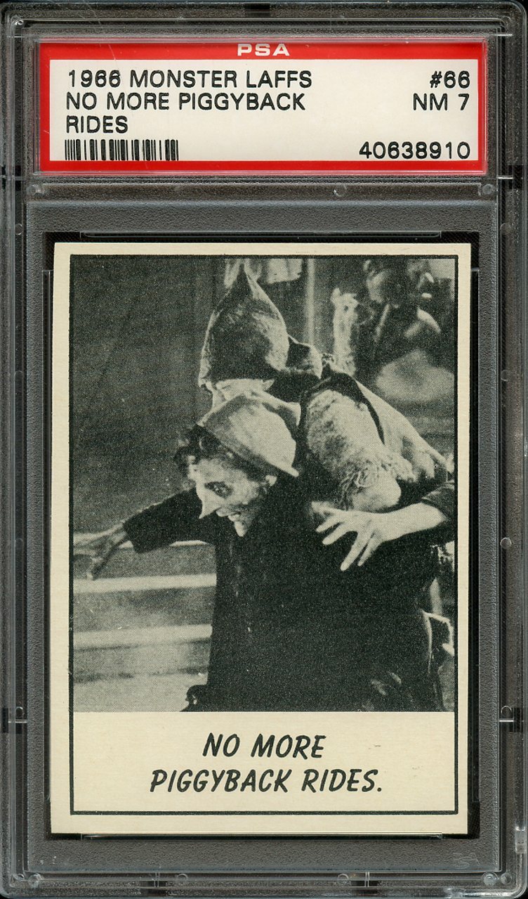 1966 MONSTER LAFFS 66 NO MORE PIGGYBACK RIDES PSA NM 7 NS | eBay