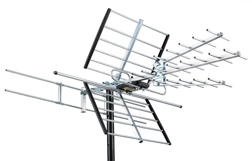 Outdoor TV Antenna, Long Range Digital OTA Antenna for 4K 1080P VHF UHF ...
