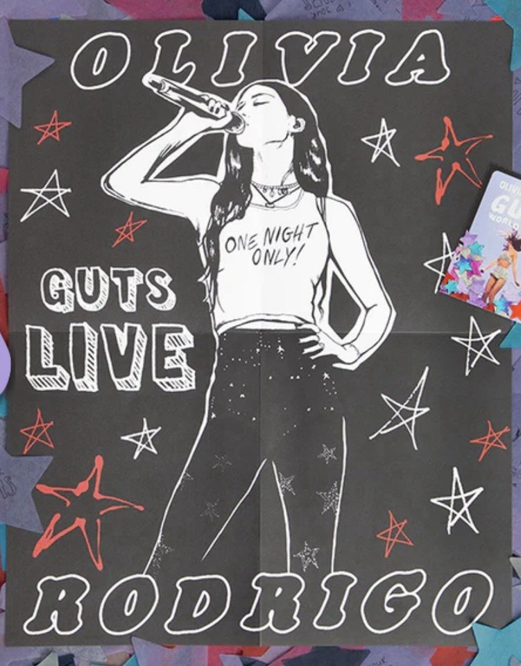 SEALED Brand New OLIVIA RODRIGO Guts World Tour Book Red Ribbon Poster ...