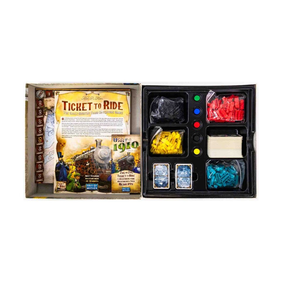 Days of Wonder Board Games Ticket to Ride w/USA 1910 Expansion VG+/NM ...