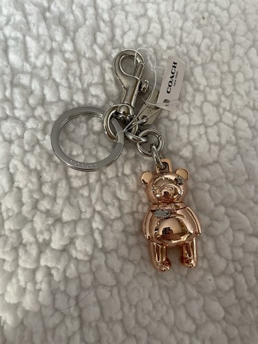 COACH 3D Teddy Bear - Rose Gold - Hand Bag Charm/Key Chain | eBay