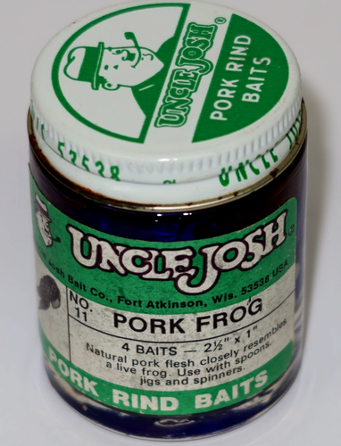 Vintage Uncle Josh Bait Co. Pork Frog No.11 Pork Rind 4 Baits Purple | eBay