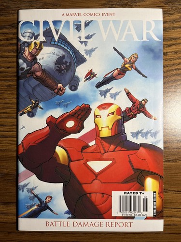 CIVIL WAR: BATTLE DAMAGE REPORT 1 EXTREMELY RARE NEWSSTAND 1ST APP ...