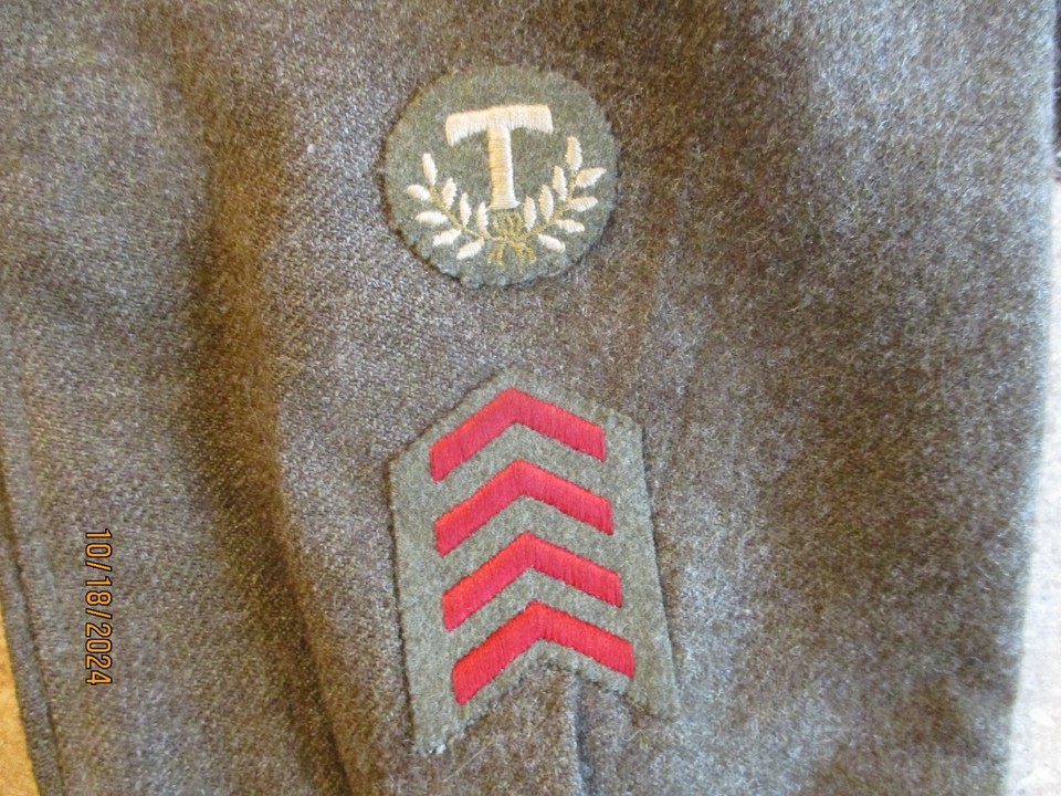 1943 WW2 CANADA ROYAL CANADIAN ARMY SERVICE CORP. BATTLE DRESS CORPORAL ...