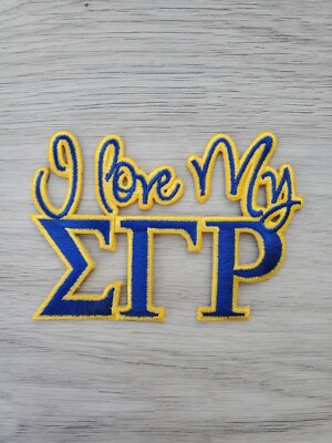 4" I Love My Sigma Iron on/Sew on Patch Embroidered Patch, #P-4075 | eBay