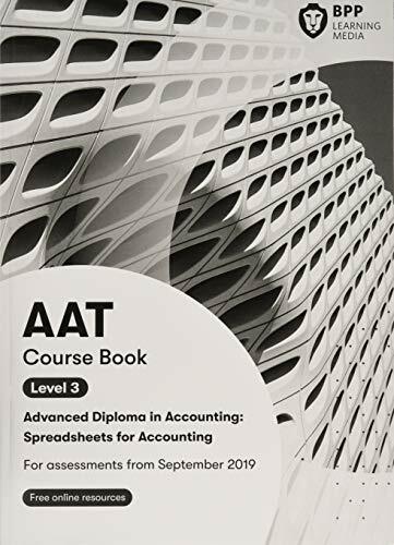 AAT Spreadsheets for Accounting (Synoptic Asses by BPP Learning Media ...