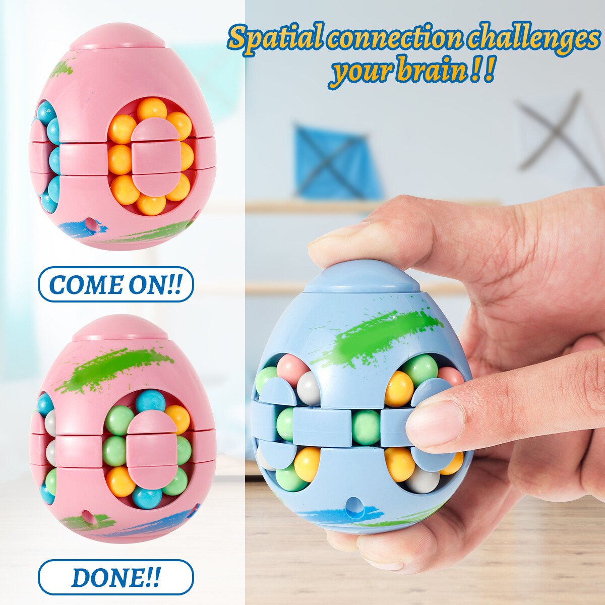 Magic Bean Rotating Cube Toy Stress Relieve Spinners Magic Bean Cube ...
