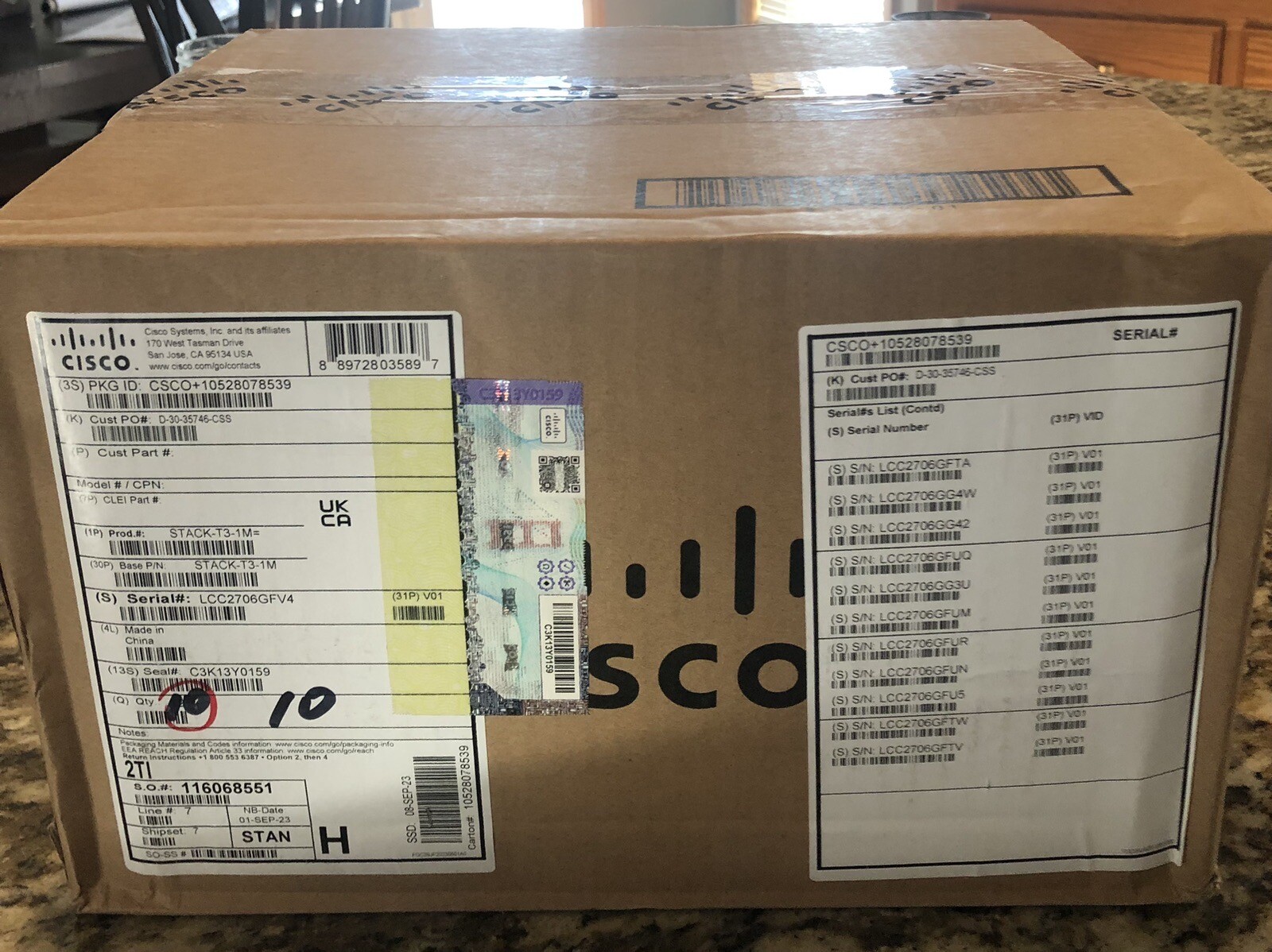 Cisco Catalyst 9000 Series 1m Stacking Cable - STACK-T3-1M for sale online | eBay