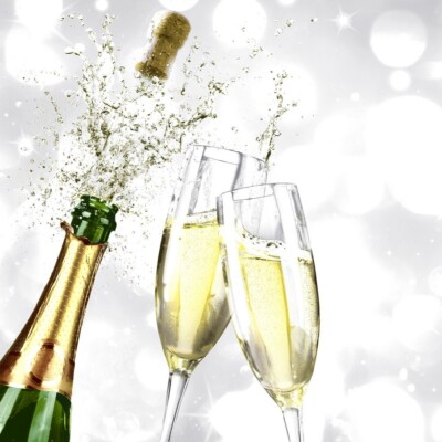 20 Servietten Happy Toast Korken Sekt Prost Salut Jubiläum Silvester ...