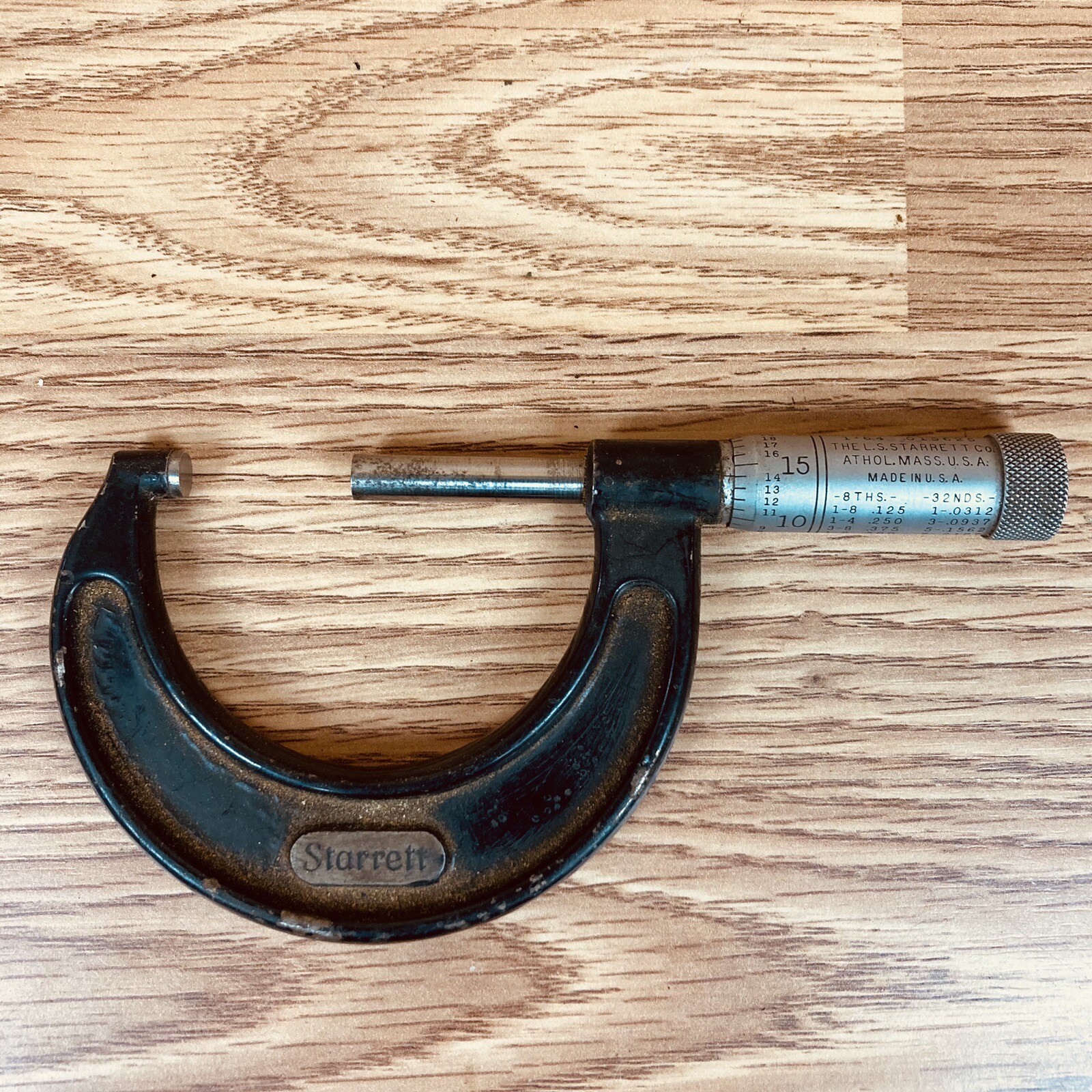 Vintage Starrett Micrometer No.436 1-2" 0.001" grad with Box and tool ...