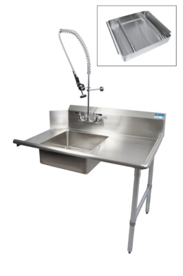 72" Right Side Soiled Dish Table Pre-Rinse Bundle | eBay