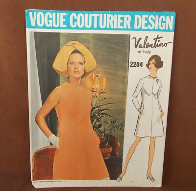 Vogue Misses Dress Size 10 Uncut Valintino of Italy Pattern 2204 with ...
