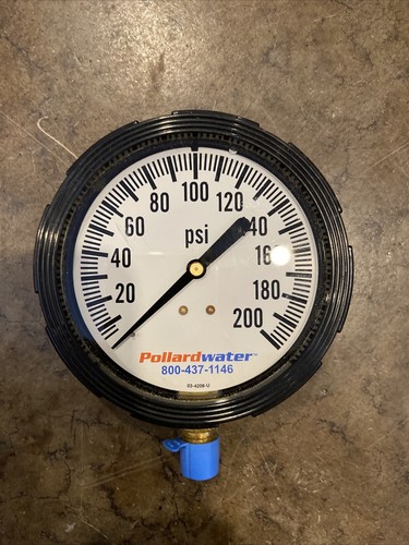 SPAN 0-200 PSI LIQUID FILLED DIAL INDICATOR GAUGE BUNA-N KEM-X/SUBZ-II ...