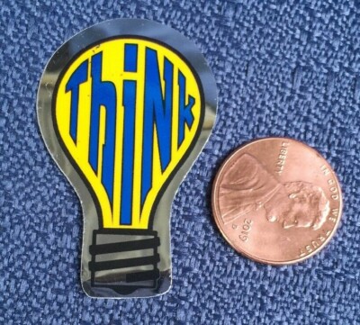 RARE Vintage 1990s Tiny Mirrored Think Skateboard Sticker | eBay