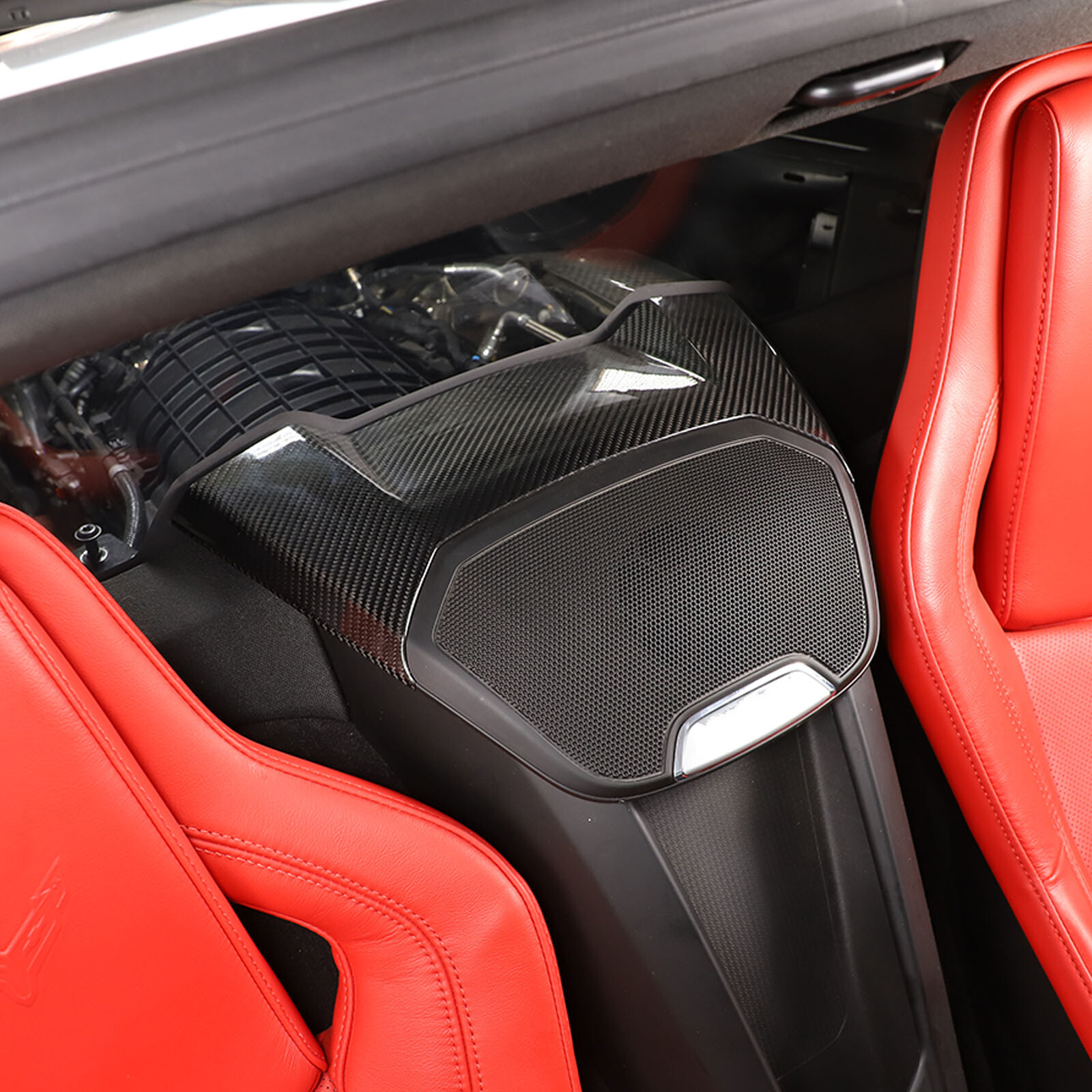 Real Carbon Fiber Rear Speaker Top Upper Panel Cover For C8 Corvette ...
