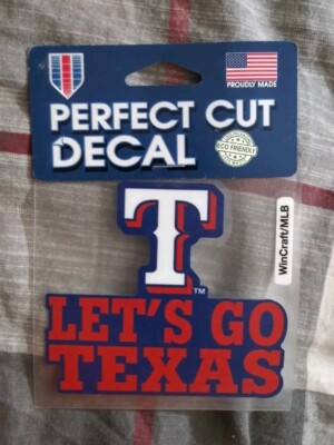 Let's go Texas Rangers Die Cut Auto Emblem MLB Car Truck Decal Sticker ...
