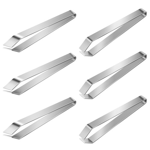 6 Pcs Japanese Tweezers Hook Extractor Fish Bone Clamp Hair Plucker ...