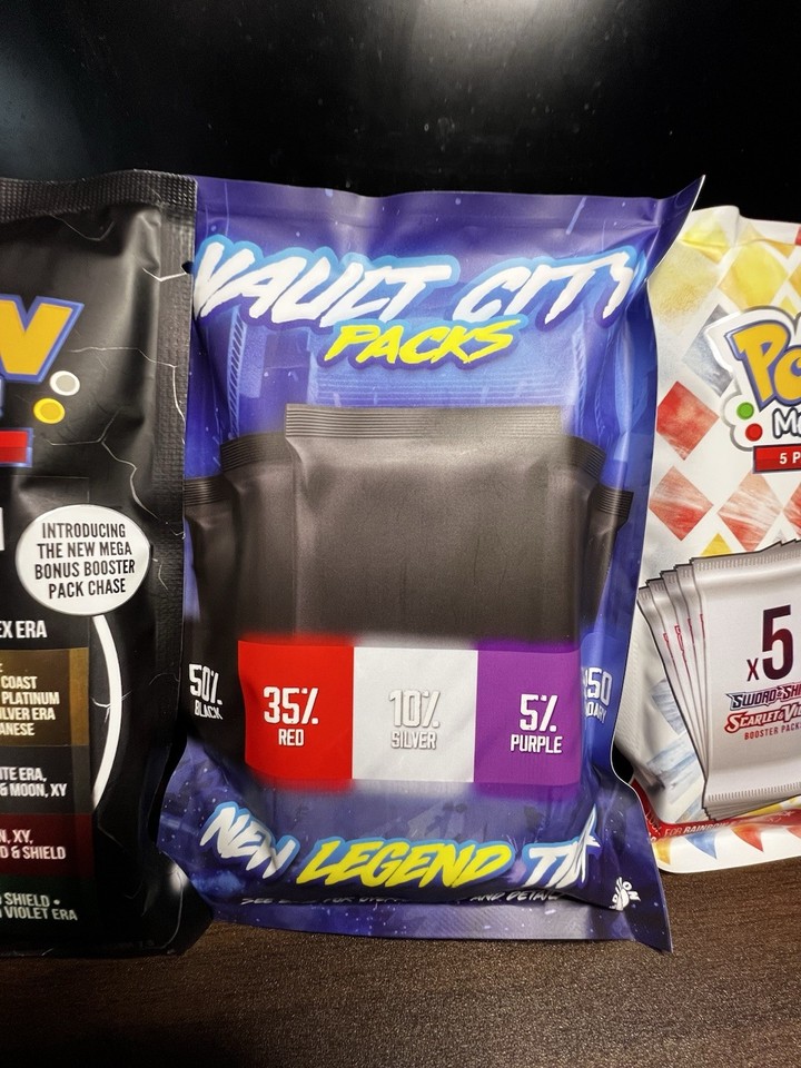 🔥NEW SEALED PokeRev and Vault City 3-Pack Mystery Pack Bundle Pokemon ...
