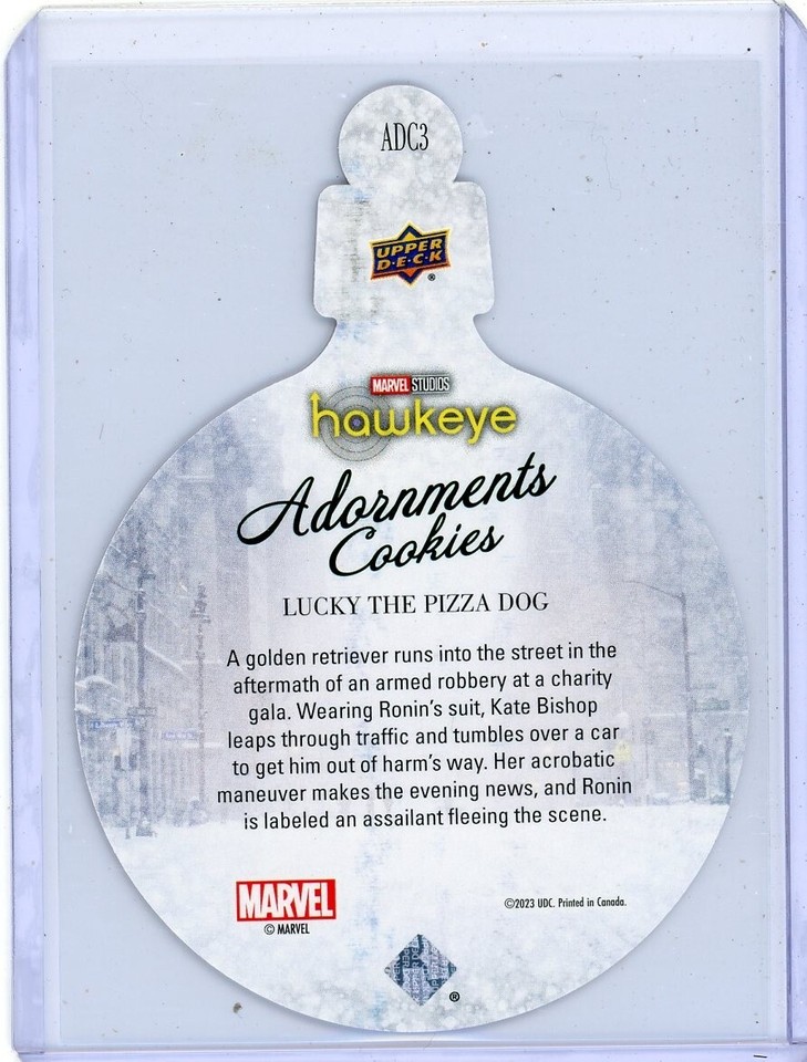 2023 Upper Deck Marvel Hawkeye Adornments Cookies #ADC3 Lucky The Pizza ...