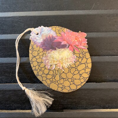Vintage Tally Card Flowers Gold Egg Victorian | eBay