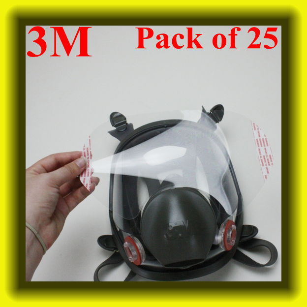 3M 6885 Clear Replacement Faceshield Cover Lens 3M Full Face Respirator ...