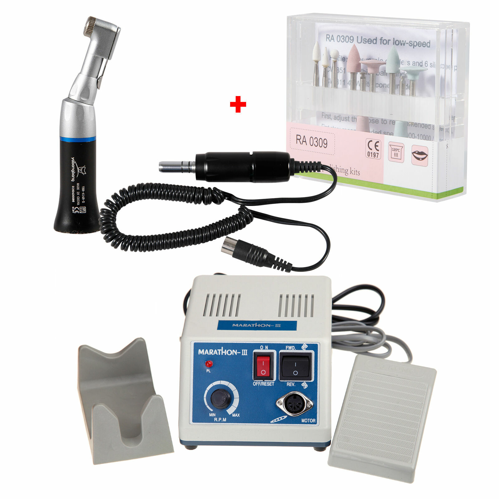 N3 Marathon Micromotor Polishing Electric w/ Contra Angle + Polishing ...