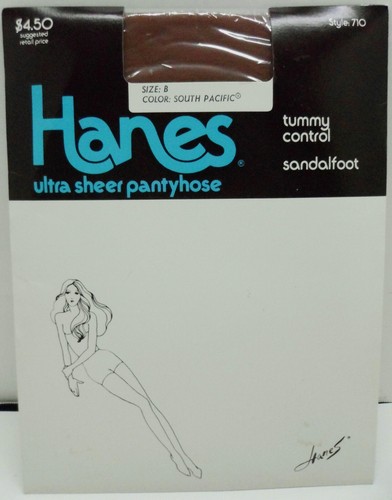 Hanes Ultra Sheer Pantyhose Tummy Control Sandalfoot Size B South ...