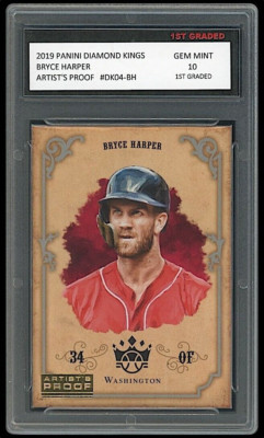 Bryce Harper 2019 Panini Diamond Kings Artist's Proof 1st Graded 10 ...