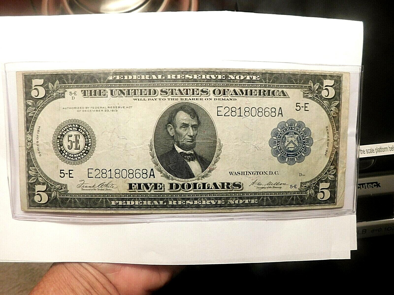 Five Dollar Front And Back