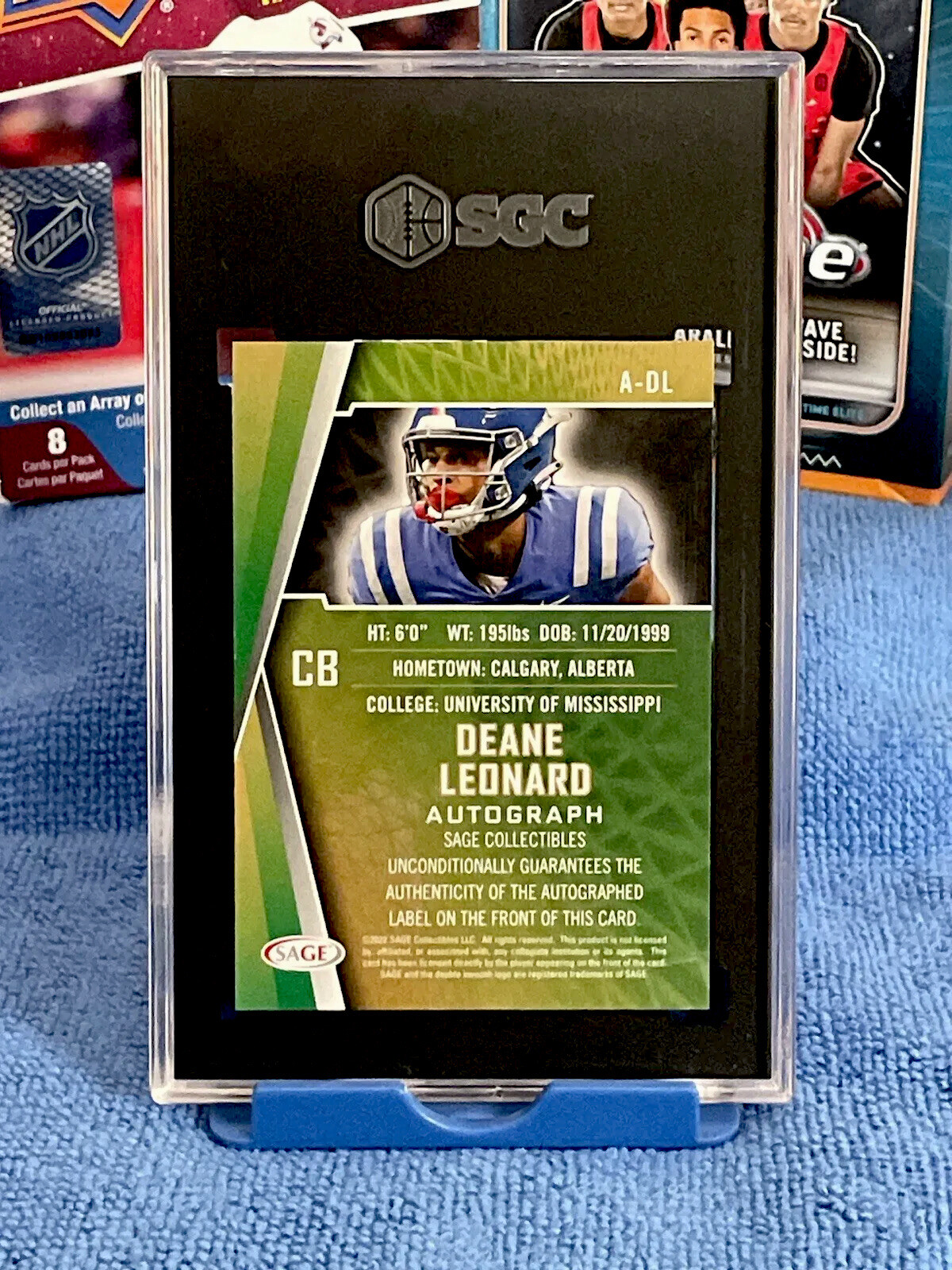 Deane Leonard 2022 SAGE #A-DL AUTO 10/ SGC 9.5 University Of ...