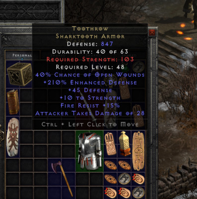 Diablo 2 Toothrow Sharktooth Armor -D2R-PC Xbox NL Ladder SC | eBay