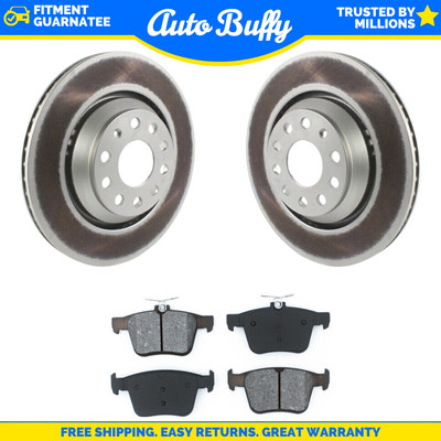 Coat Brake Rotors Semi-Metallic Pad Rear Kit For Volkswagen Atlas Audi ...