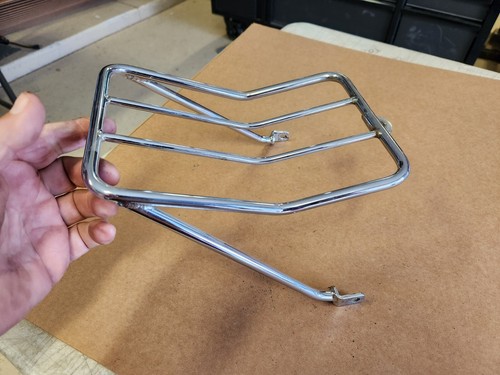 Vintage Motorcycle Chrome Rear Luggage Rack Honda? Suzuki? Yamaha? | eBay