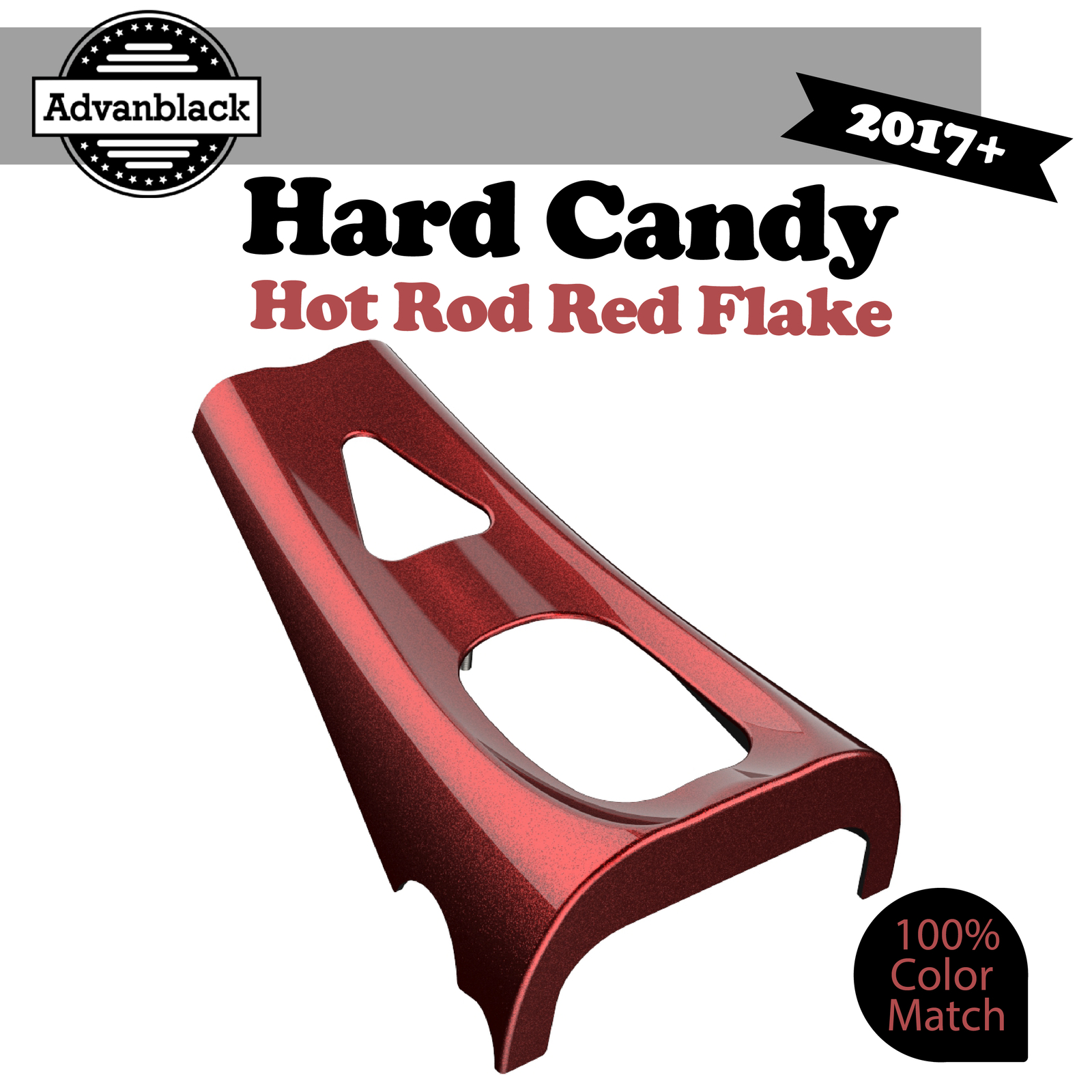 Hard Candy Hot Rod Red Flake ABS Chin Spoiler Fits for 2017+ Harley ...