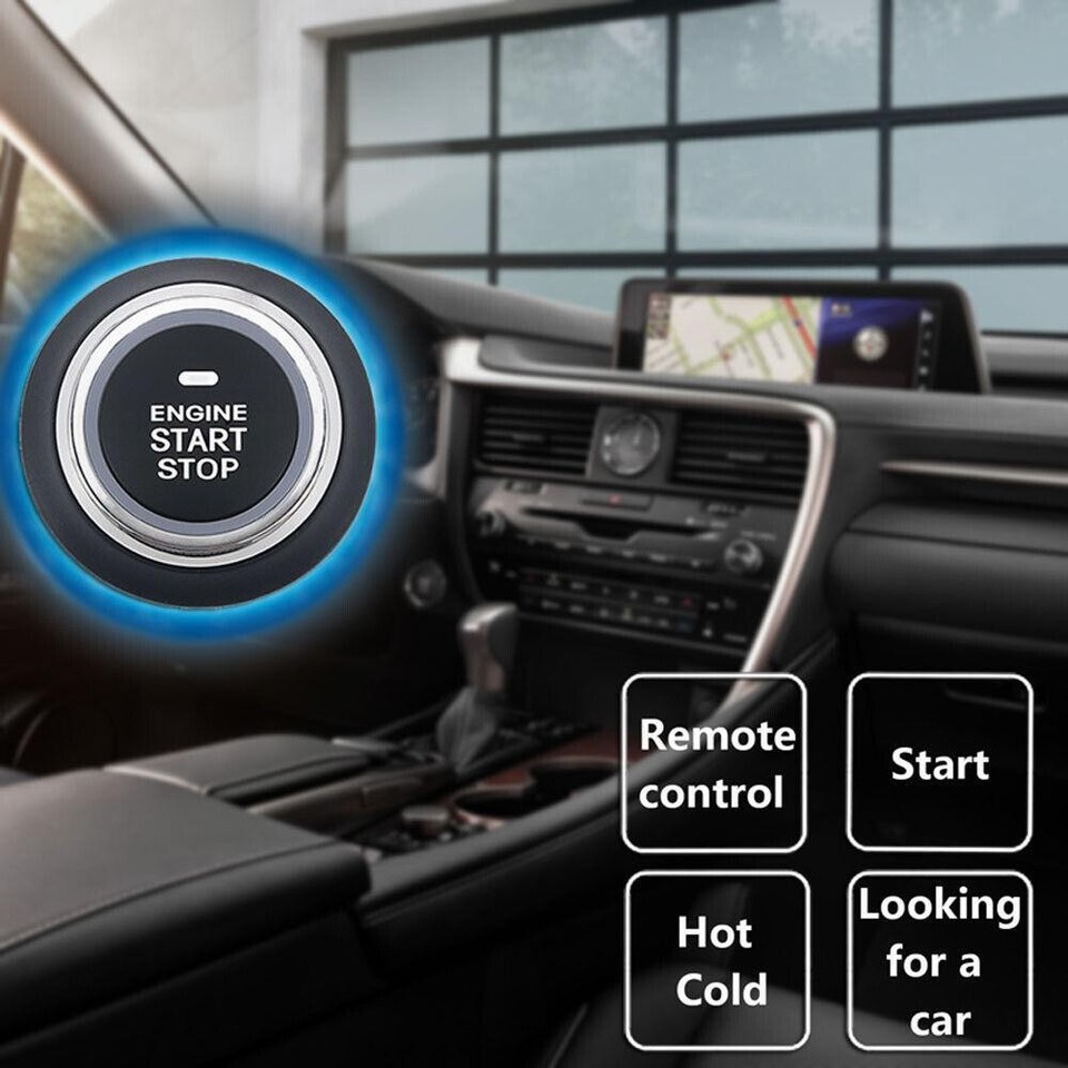One-button Car Engine Start Stop Push Button Keyless Entry Starter ...