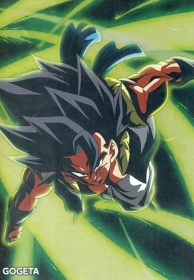 Dragon Ball Post Art Wafers Gogeta Card 5.9x4.1in Metallic Matte Finish ...