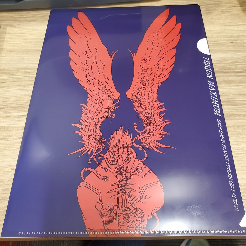 Trigun Double Sided Clear File Vash The Stampede Vash With Wings | eBay