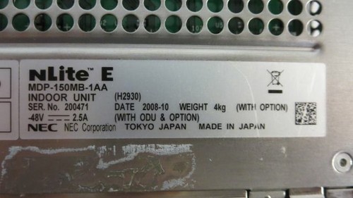 NEC H2930 NLite E IDU, MDP-150MB-1AA, 1+0, OC3 OPTICAL, S-1.1, 128 | eBay