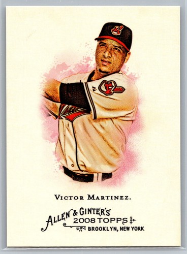 2008 Topps Allen & Ginter Baseball #65 Victor Martinez Cleveland ...
